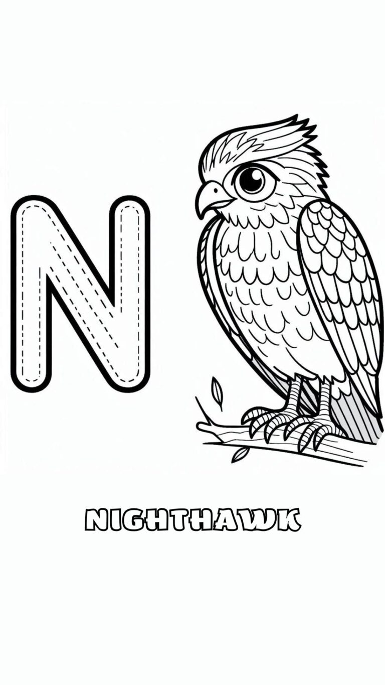 15 Coloriage d'animaux de la lettre N que les enfants peuvent étudier