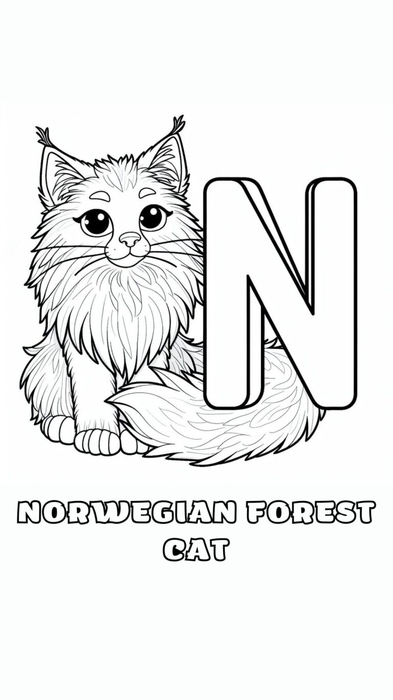 15 Coloriage d'animaux de la lettre N que les enfants peuvent étudier
