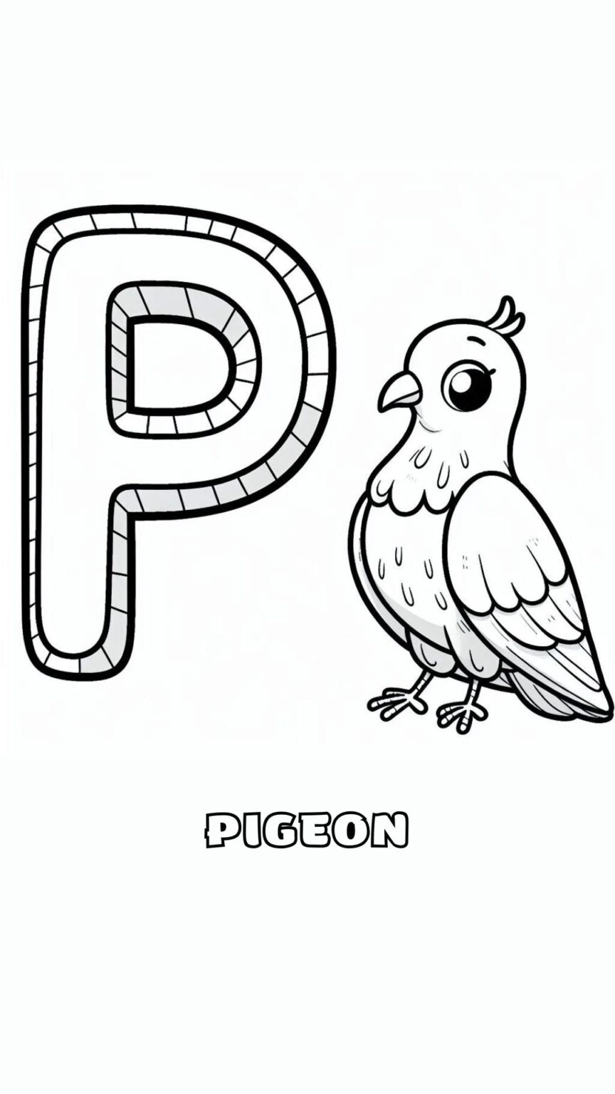 19 Letter P Animals Coloring Page For Kids To Study