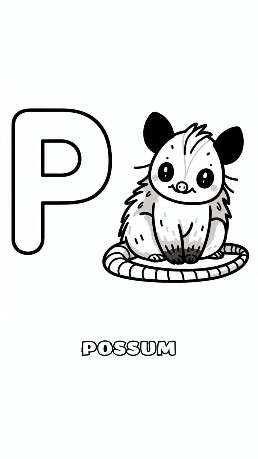 19 Letter P Animals Coloring Page For Kids To Study