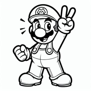 57 Mario de colorat pentru copii (Desene imprimabile)