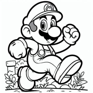 54 Mario de colorat pentru copii (Desene imprimabile)