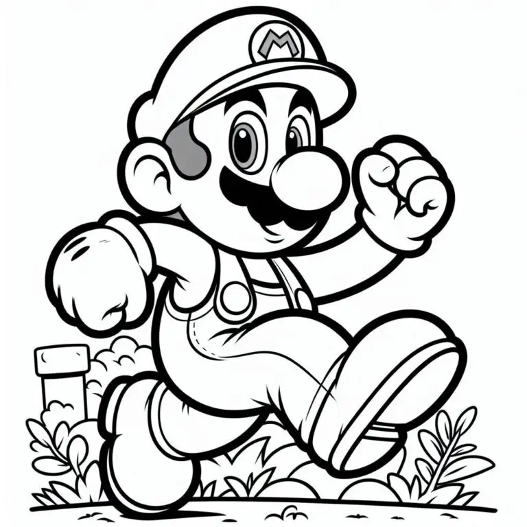 57 Mario de colorat pentru copii (Desene imprimabile)