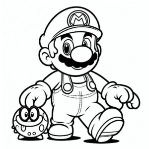 54 Mario de colorat pentru copii (Desene imprimabile)