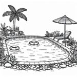 27 Desenhos piscina para colorir e imprimir PDF gratis