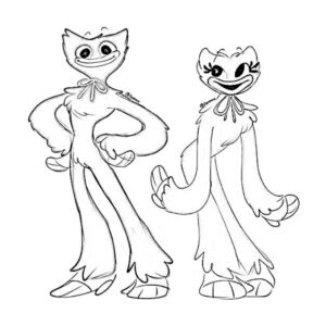 33 Poppy playtime de colorat gratuit (Desene imprimabile)