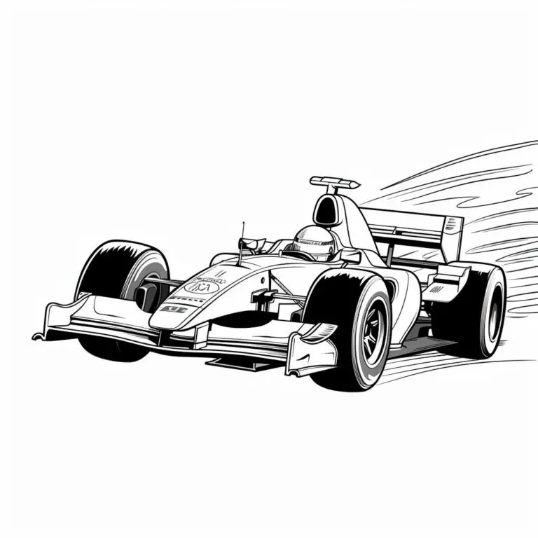 42 Racerbil Tegninger Farvelægning Printbar gratis PDF