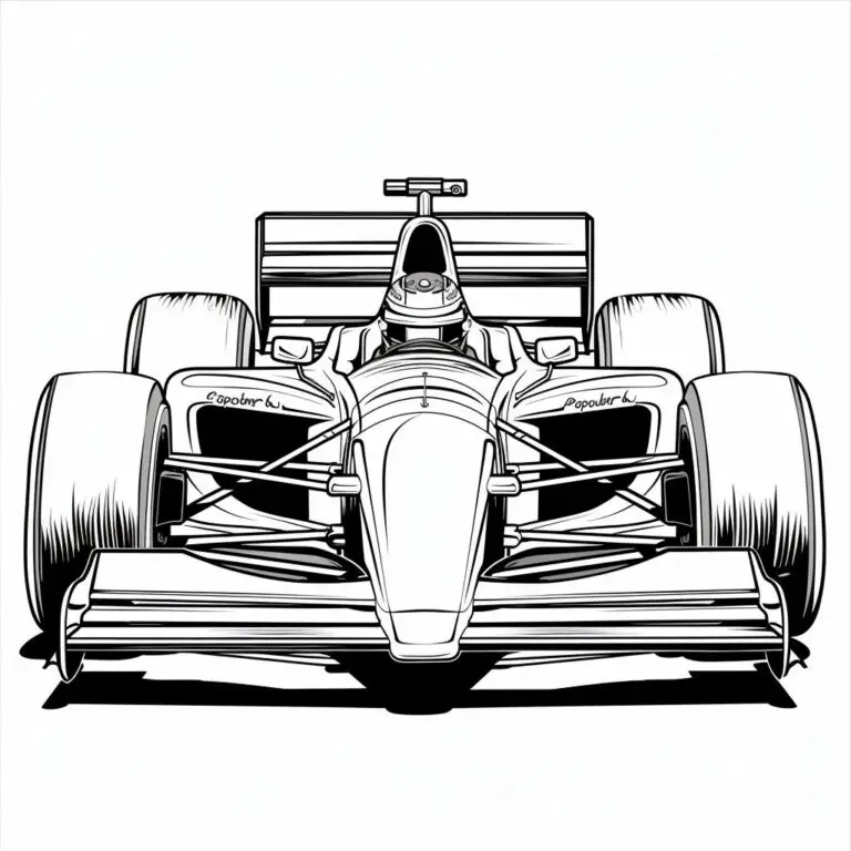 42 Racerbil fargelegging unik utskrivbare PDF gratis