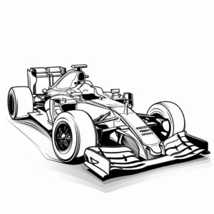 42 Masina de curse de colorat gratuit (Desene imprimabile)