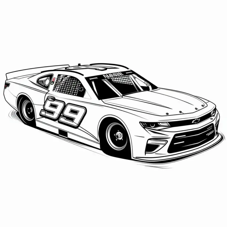 45 Racerbil Tegninger Farvelægning Printbar gratis PDF