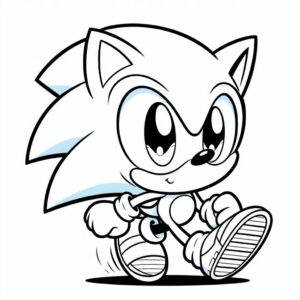 56 Sonic de colorat pentru copii (Desene imprimabile)