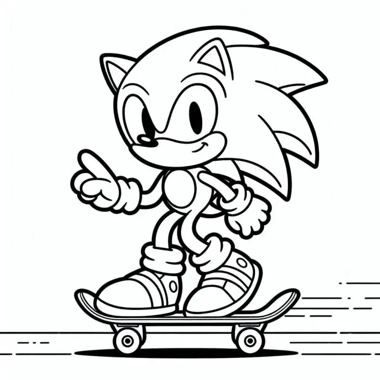 53 Sonic de colorat pentru copii (Desene imprimabile)