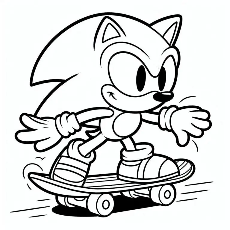 53 Sonic de colorat pentru copii (Desene imprimabile)