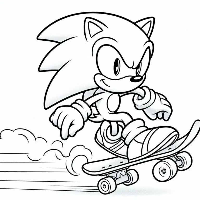 53 Sonic de colorat pentru copii (Desene imprimabile)