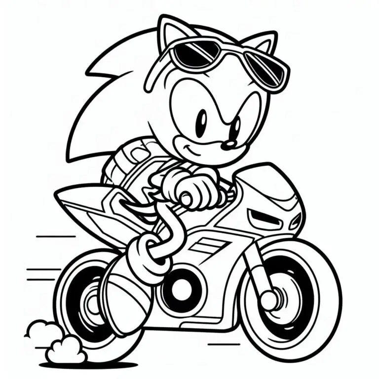 56 Sonic de colorat pentru copii (Desene imprimabile)