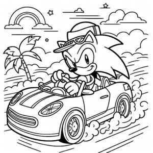 56 Sonic de colorat pentru copii (Desene imprimabile)