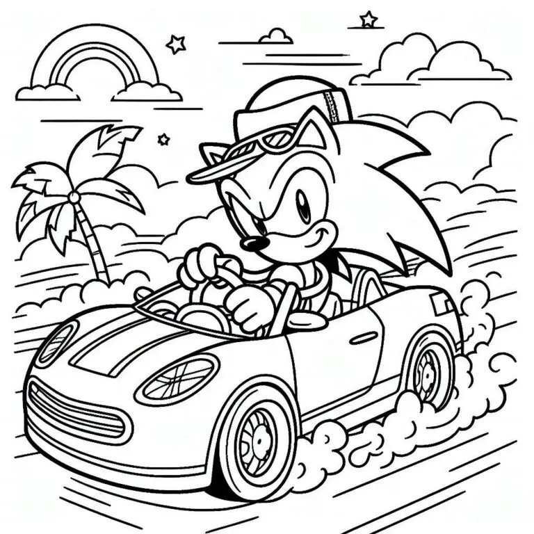 56 Sonic de colorat pentru copii (Desene imprimabile)