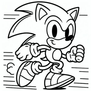 56 Sonic de colorat pentru copii (Desene imprimabile)