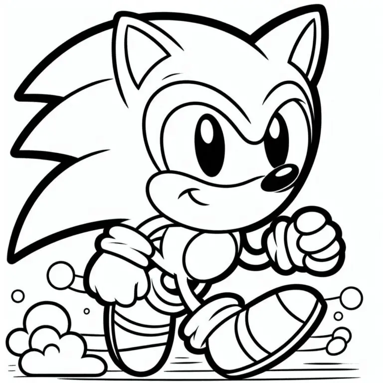 56 Sonic de colorat pentru copii (Desene imprimabile)