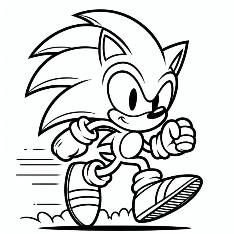 56 Sonic de colorat pentru copii (Desene imprimabile)