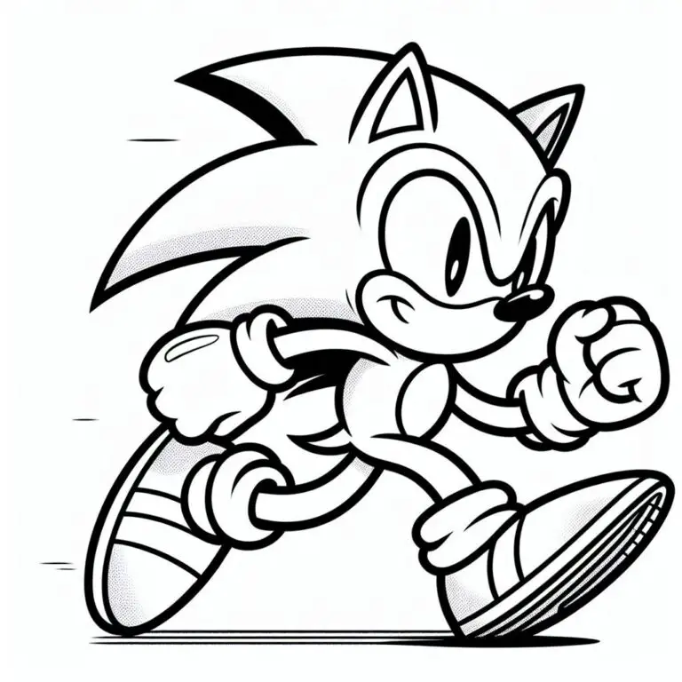 53 Sonic de colorat pentru copii (Desene imprimabile)