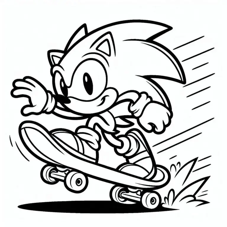 56 Sonic de colorat pentru copii (Desene imprimabile)