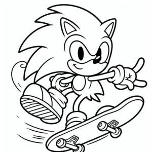 53 Sonic de colorat pentru copii (Desene imprimabile)