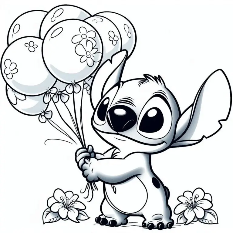 139 Stitch de colorat pentru copii (Desene imprimabile)