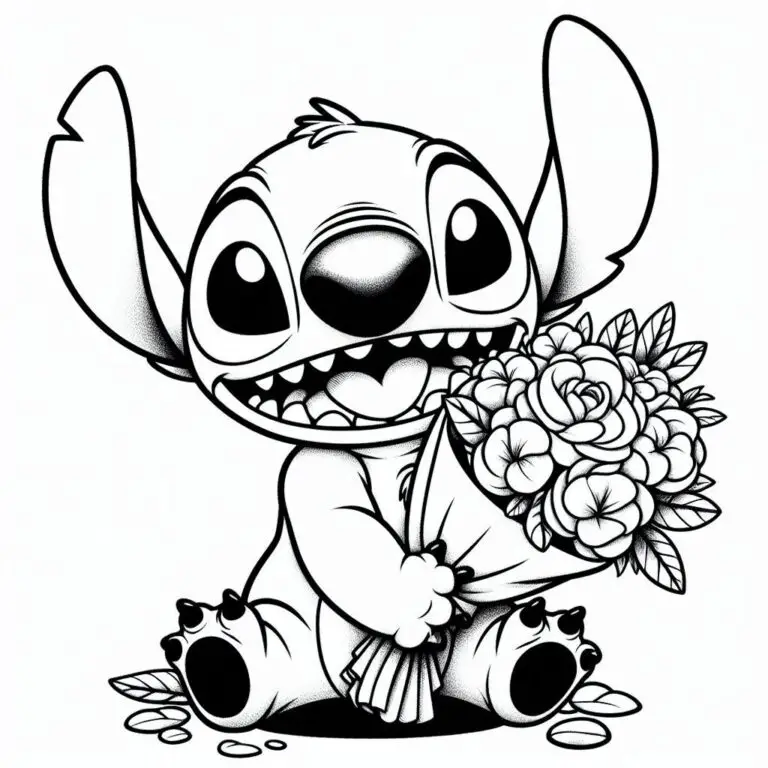 139 Stitch de colorat pentru copii (Desene imprimabile)