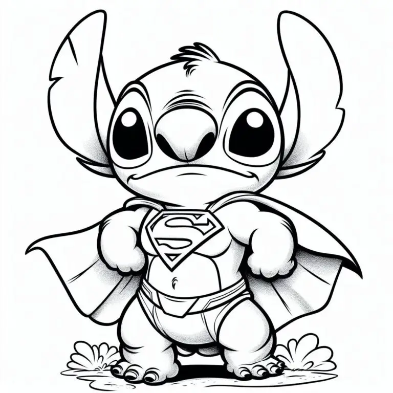 139 Stitch de colorat pentru copii (Desene imprimabile)