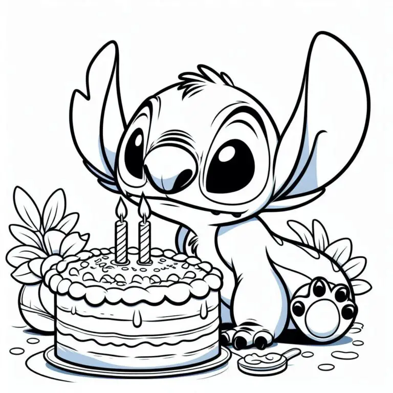 139 Stitch de colorat pentru copii (Desene imprimabile)