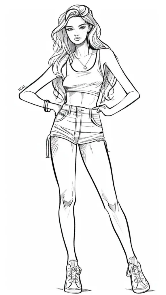 30 Topmodel Ausmalbilder kostenlos zum ausdrucken PDF