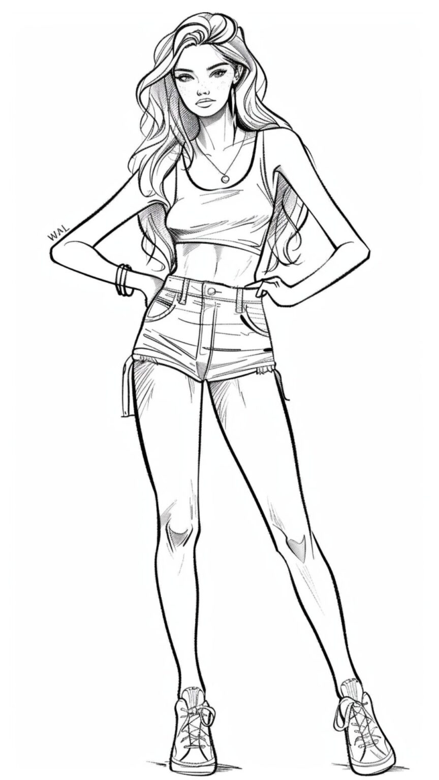 30 Top Model Coloring Page Unique | free Download And Print