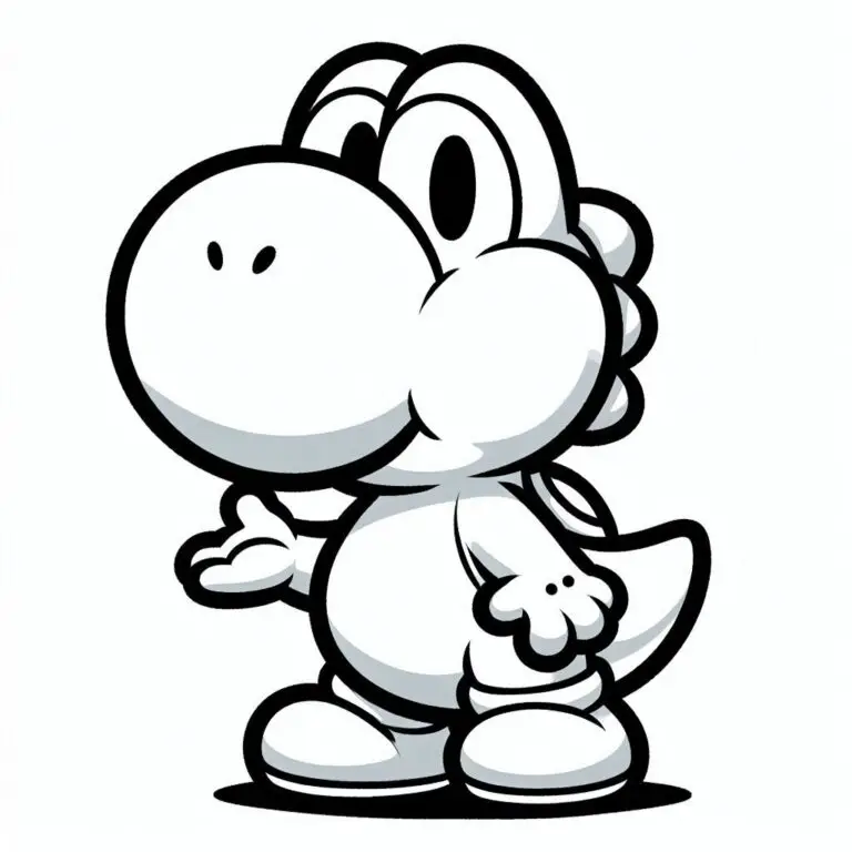 55 Yoshi de colorat pentru copii (Desene imprimabile)