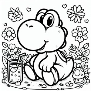 52 Desenhos Yoshi para colorir e imprimir PDF gratis