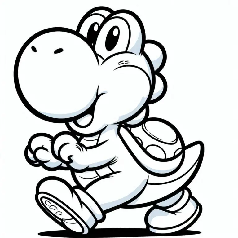 55 Yoshi de colorat pentru copii (Desene imprimabile)
