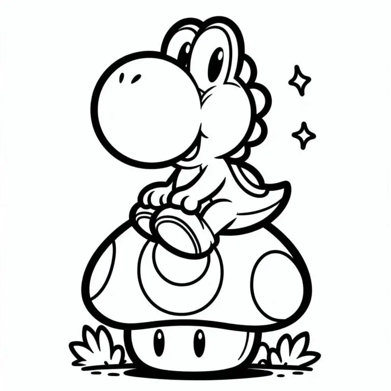 55 Dibujo de Yoshi para colorear | dibujos para imprimir