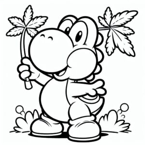 55 Desenhos Yoshi para colorir e imprimir PDF gratis