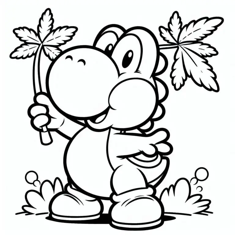 55+ Coloriage Yoshi unique | Dessins à imprimer