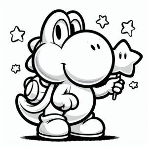 55 Dibujo de Yoshi para colorear | dibujos para imprimir