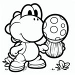 55+ Coloriage Yoshi unique | Dessins à imprimer