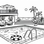 27 Della piscina da colorare unico e stampare PDF gratuita