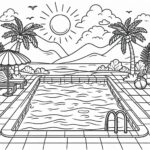 27 Desenhos piscina para colorir e imprimir PDF gratis