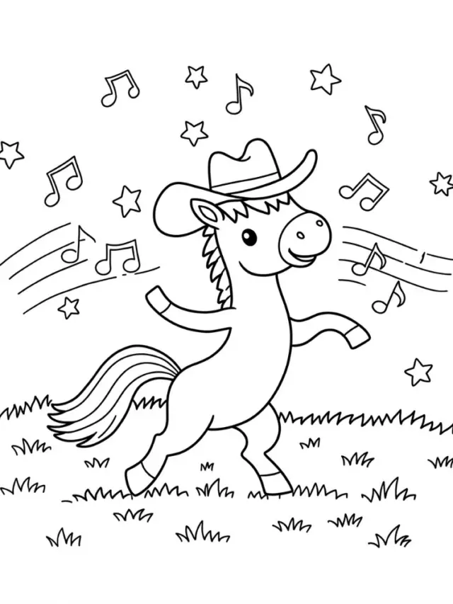 56+ Cal de colorat pentru copii (Desene imprimabile)