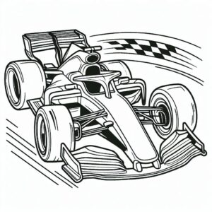 45 Racerbil Tegninger Farvelægning Printbar gratis PDF