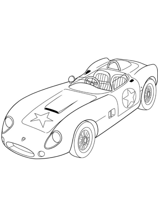 45 Racerbil fargelegging unik utskrivbare PDF gratis