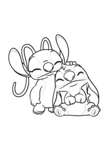 26+ Stitch och ängel målarbilder för barn utskrivbar PDF