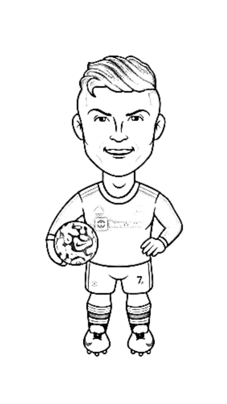 36+ Cristiano ronaldo de colorat gratuit (Desene imprimabile)