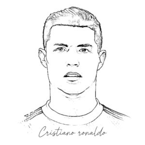 33+ Cristiano ronaldo de colorat gratuit (Desene imprimabile)