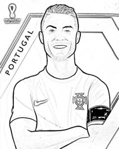 33+ Cristiano ronaldo de colorat gratuit (Desene imprimabile)